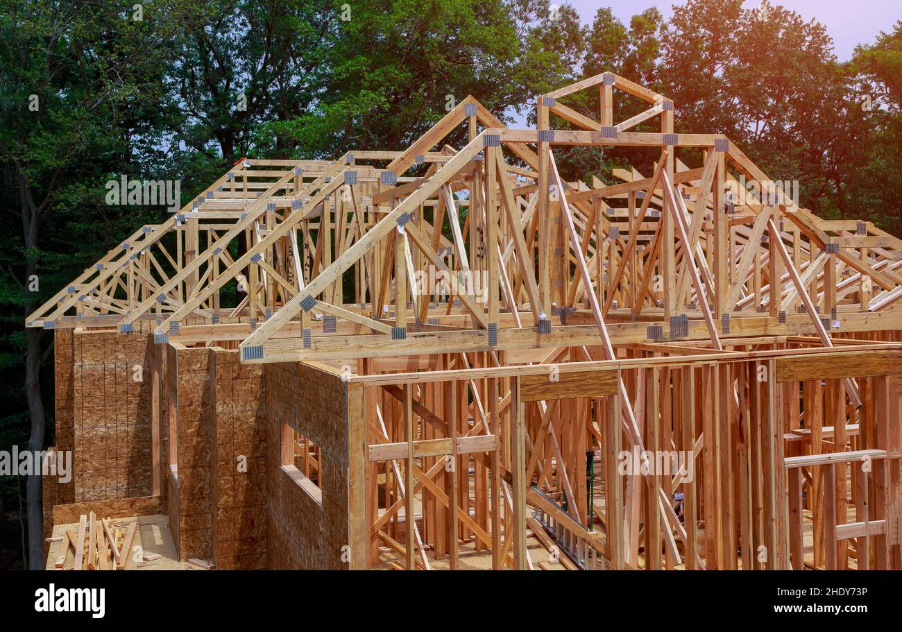 building construction, construction site, Wooden construction, building ...