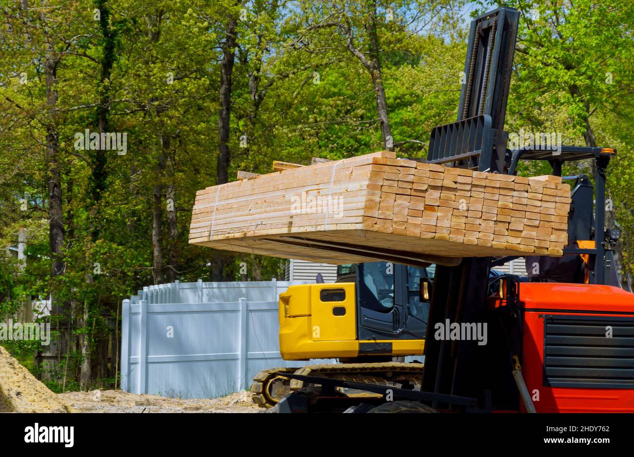 transportation, construction material, forklift, transport ...