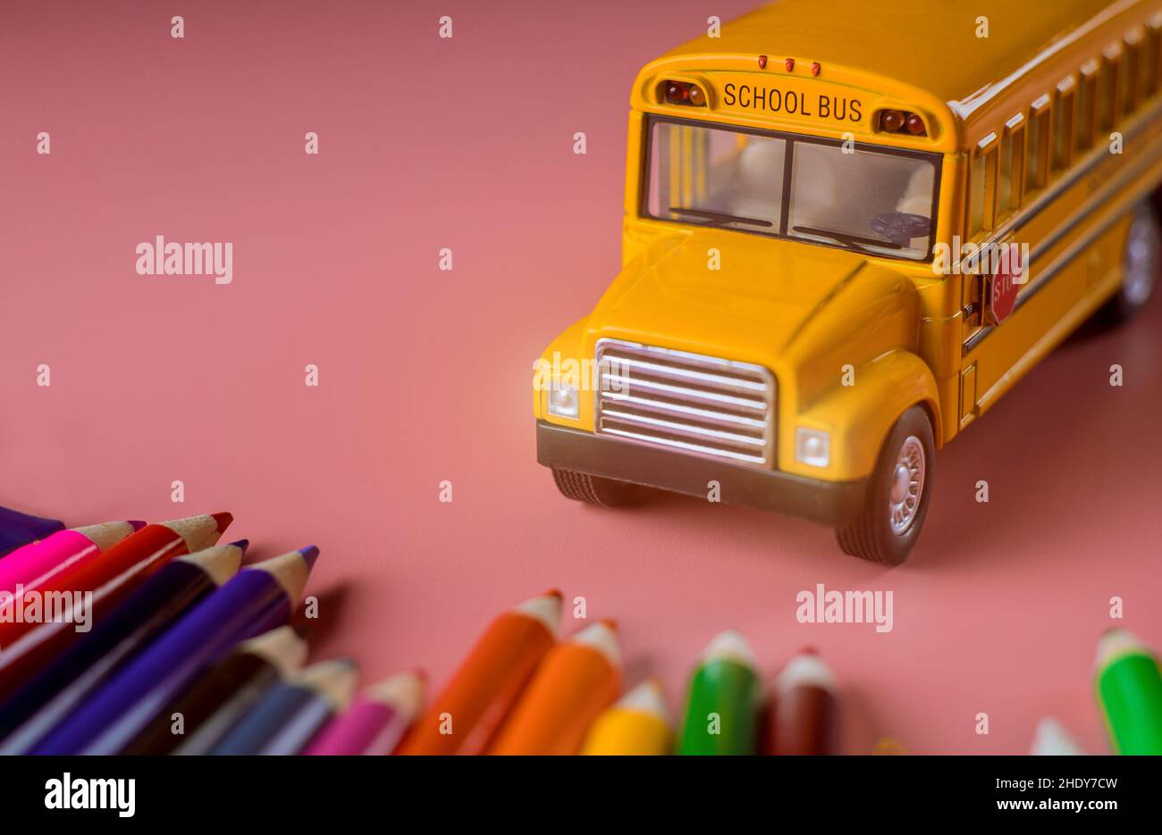 crayon, school, school bus, crayons, schools Stock Photo - Alamy