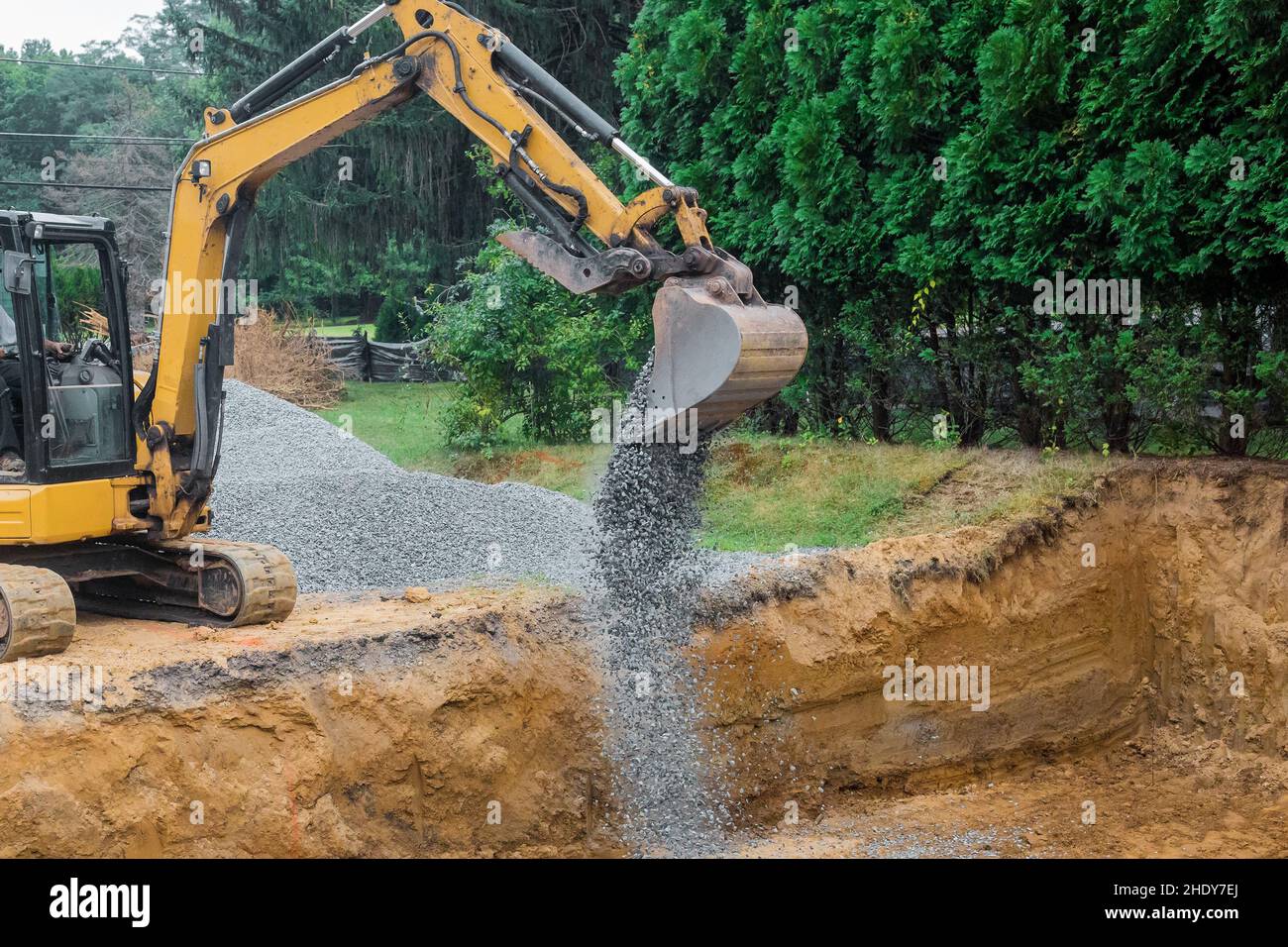 filling, construction site, pebbles, pit, bottling, fillings ...