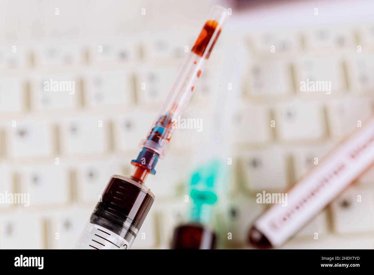 illness, syringe, blood sample, ill, syringes, blood samples Stock ...