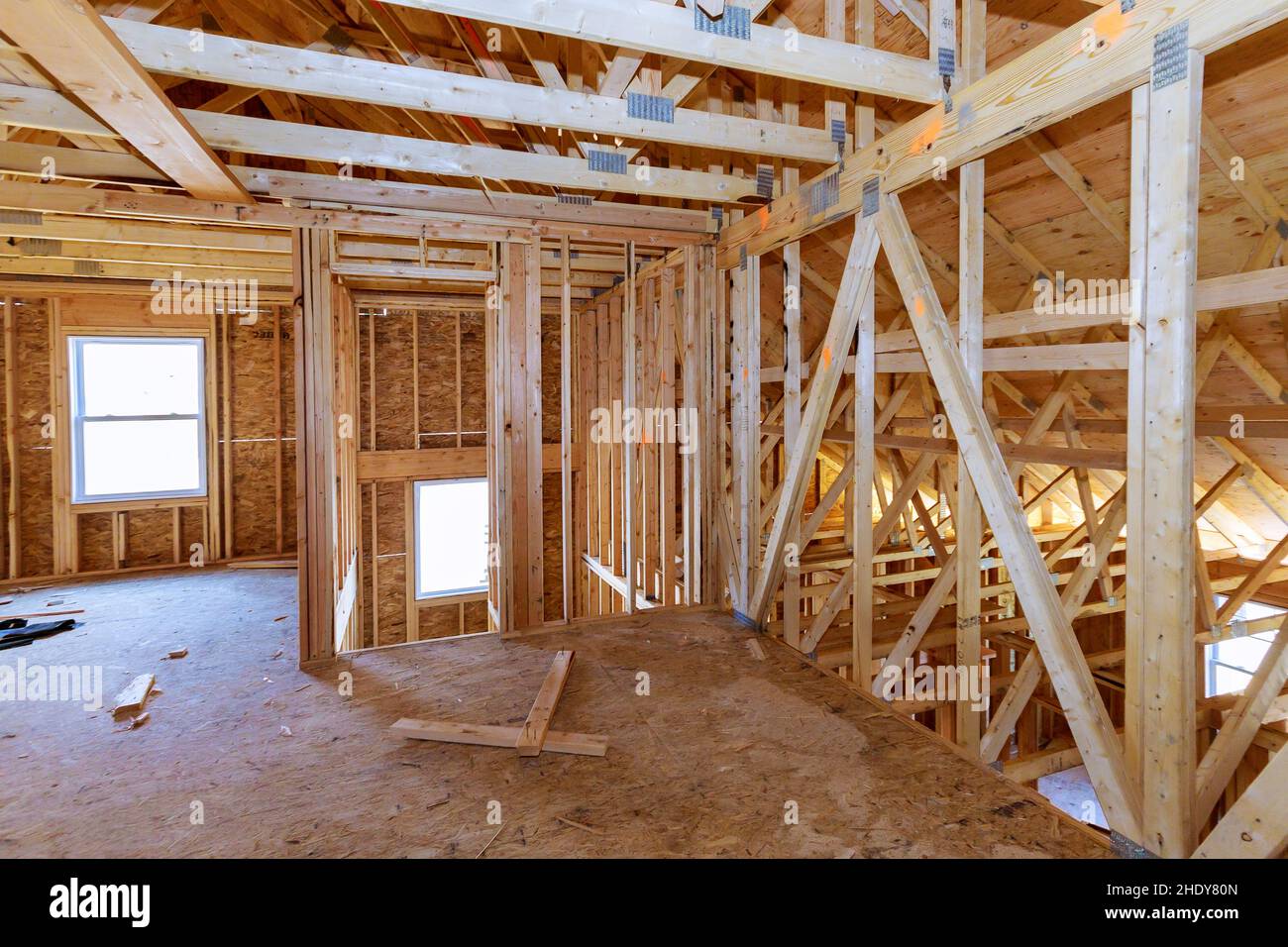 attic, beams, Wooden construction, attics, roof top, beam Stock Photo ...
