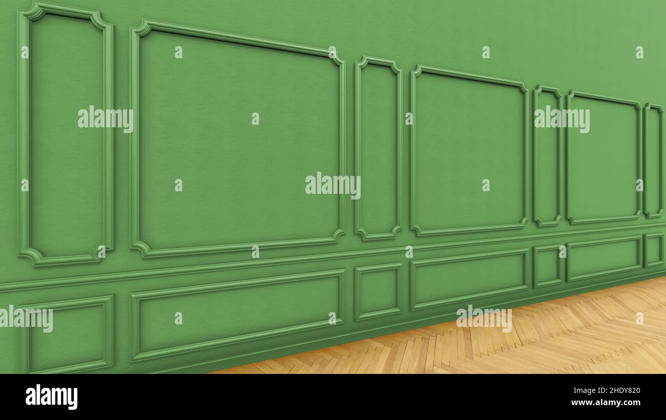 Classic Victorian Style Wood Trim Wall Stock Photo - Alamy