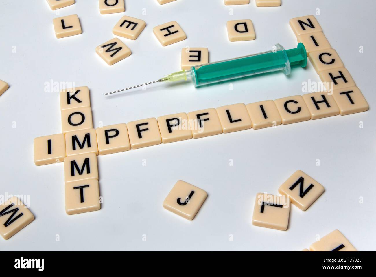 Symbolic image on the issue of compulsory vaccination in Germany ...