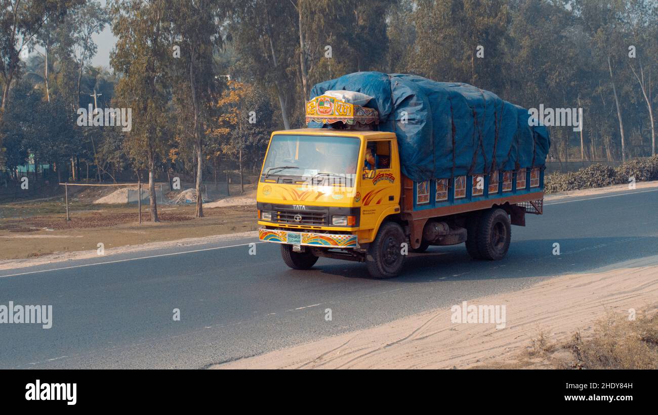 Carrying load on the bridge Stock Photo - Alamy