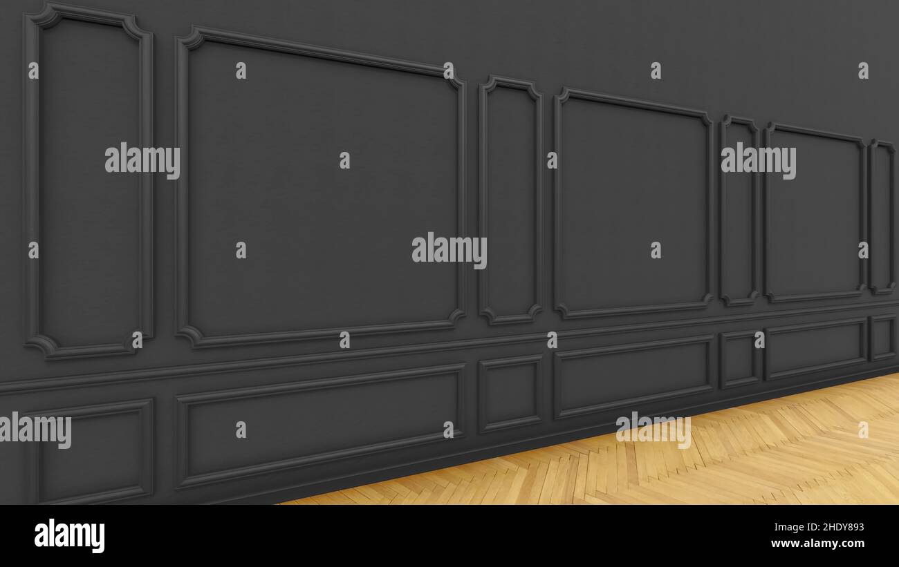 Classic Victorian Style Wood Trim Wall Stock Photo - Alamy