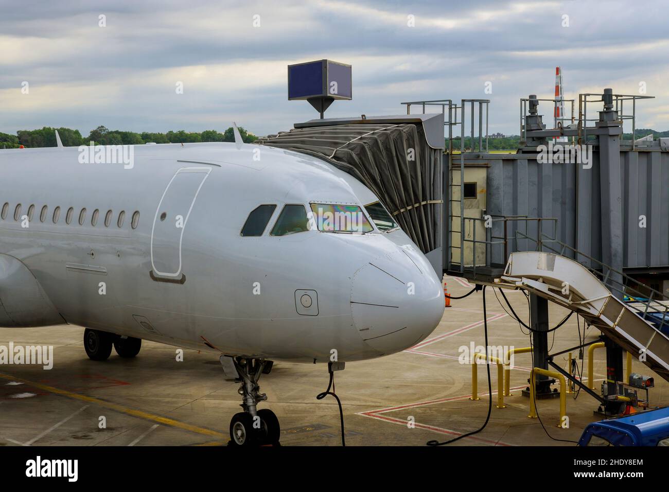 airplane, jet bridge, airplanes, plane, planes, jet bridges Stock Photo ...