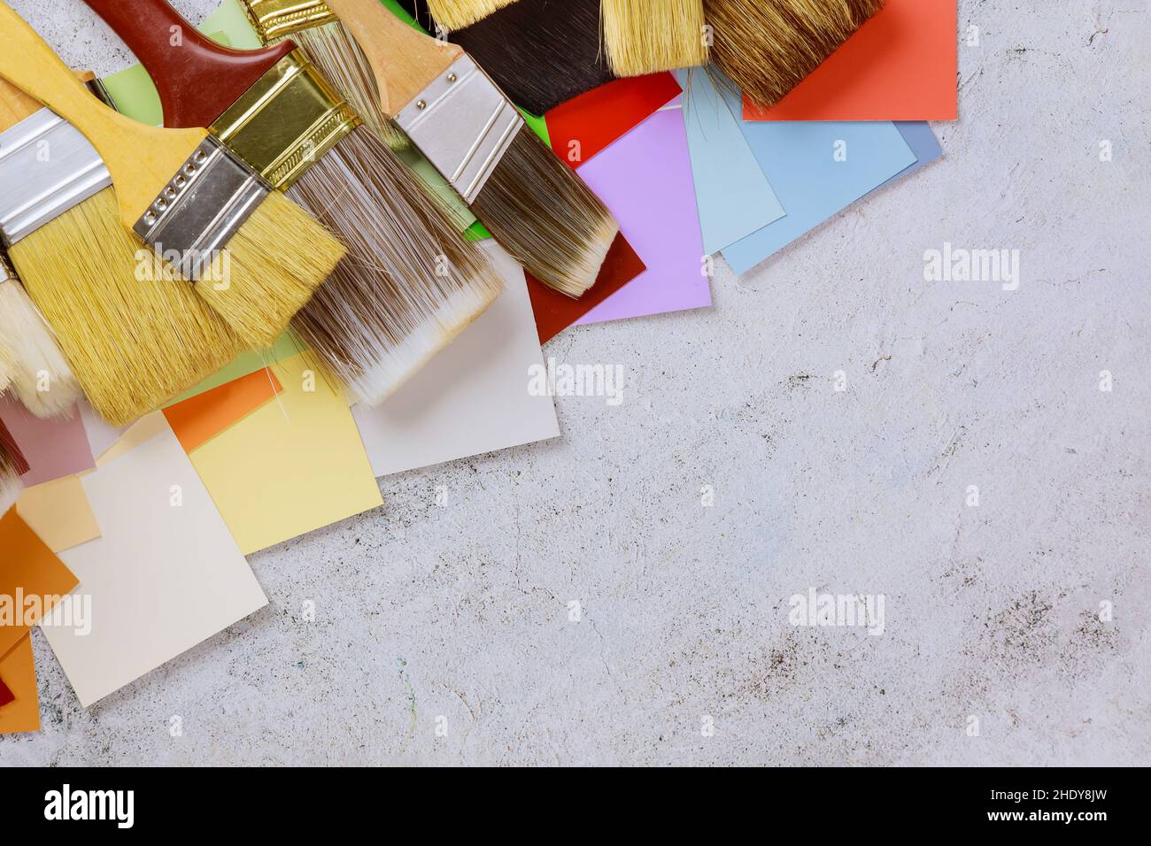 paintbrush, paint, color chart, paintbrushs, paints, color charts Stock ...