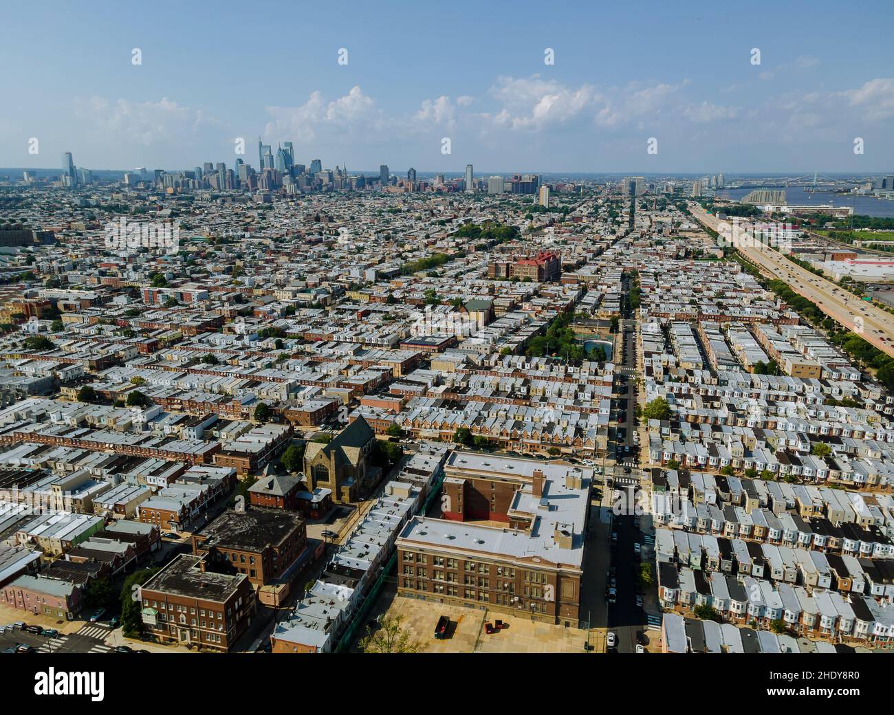 Aerial center city philadelphia pennsylvania hi-res stock photography ...