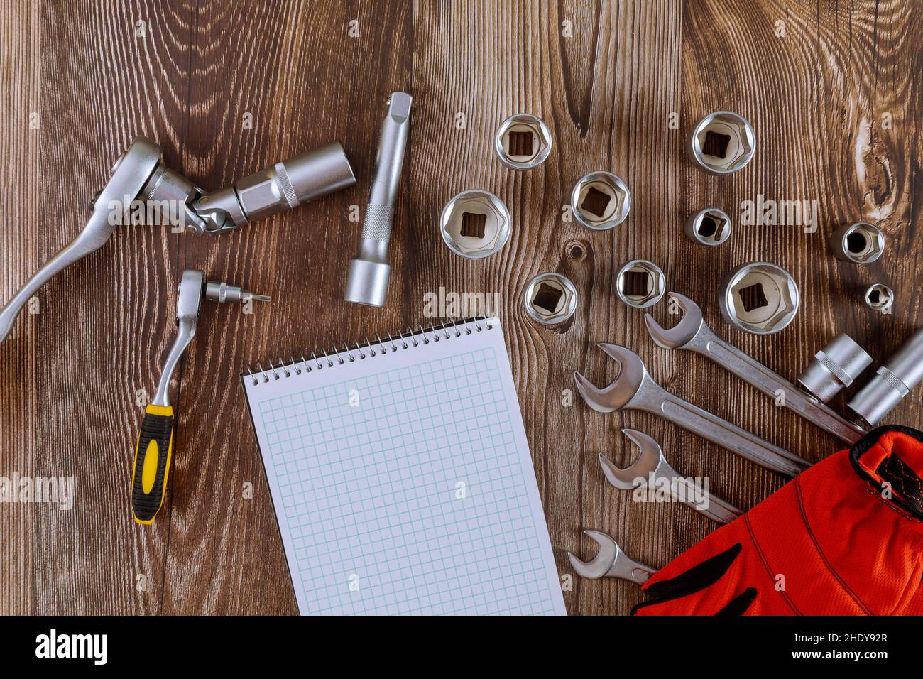 tool, notepad, car mechanic, tools, notepads, car mechanics Stock Photo ...