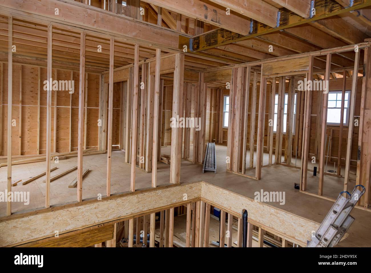 building construction, construction site, beams, Wooden construction ...