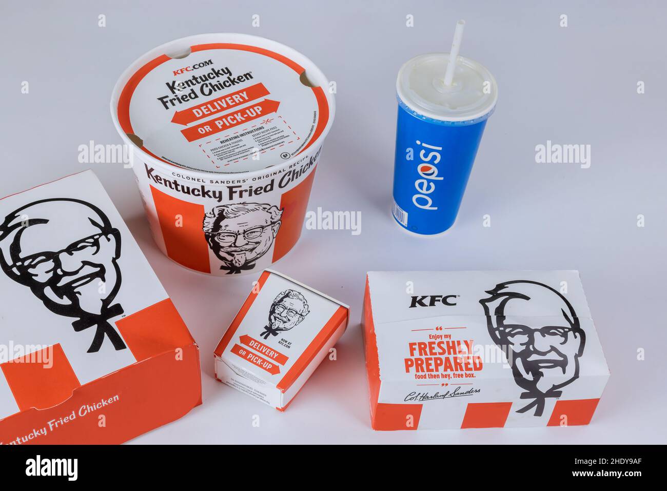 fast food, menu, kentucky fried chicken, fastfood, menus Stock Photo ...