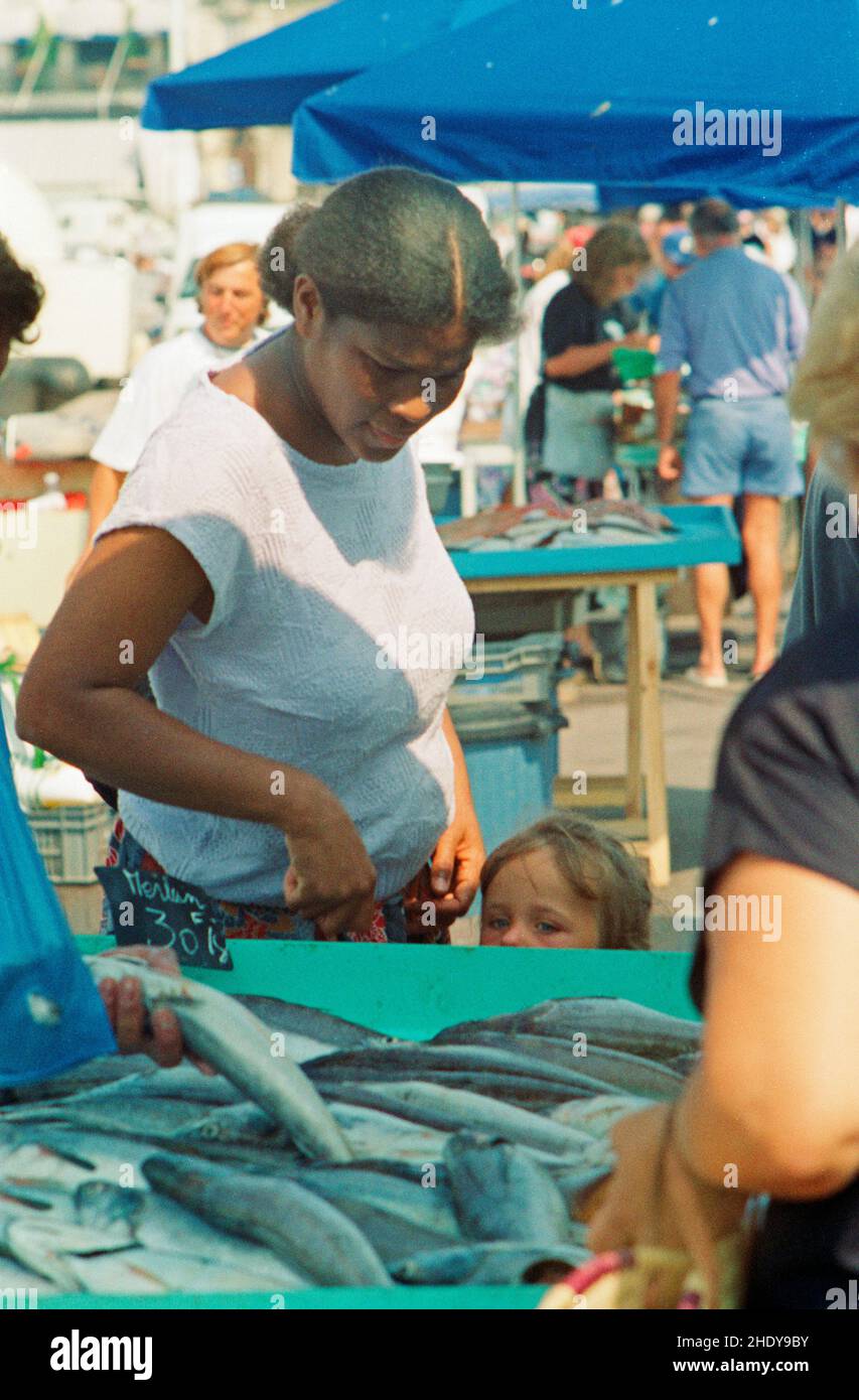 Retro child fish hi-res stock photography and images - Alamy