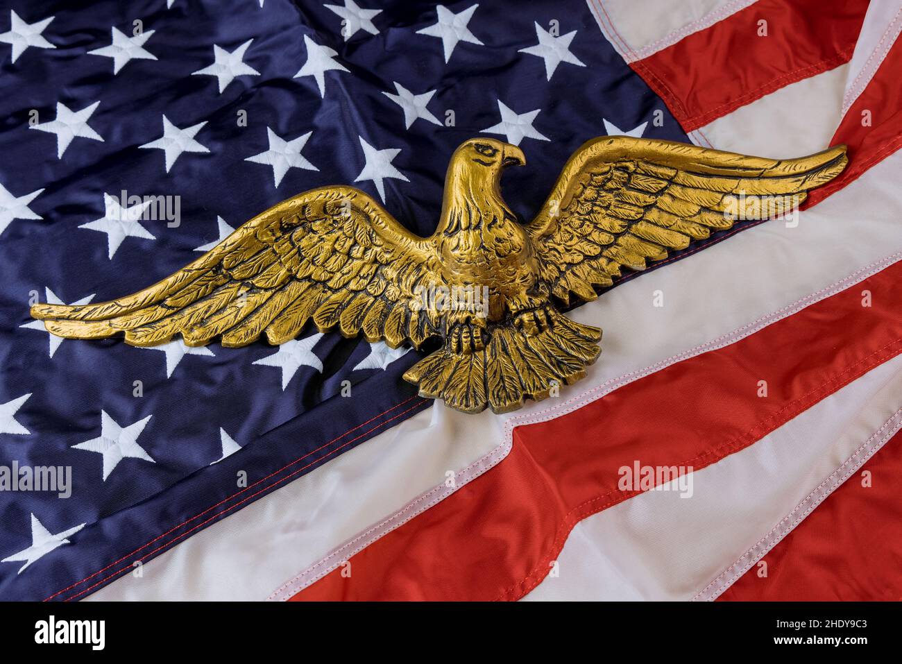 American flags with eagles hi-res stock photography and images - Alamy