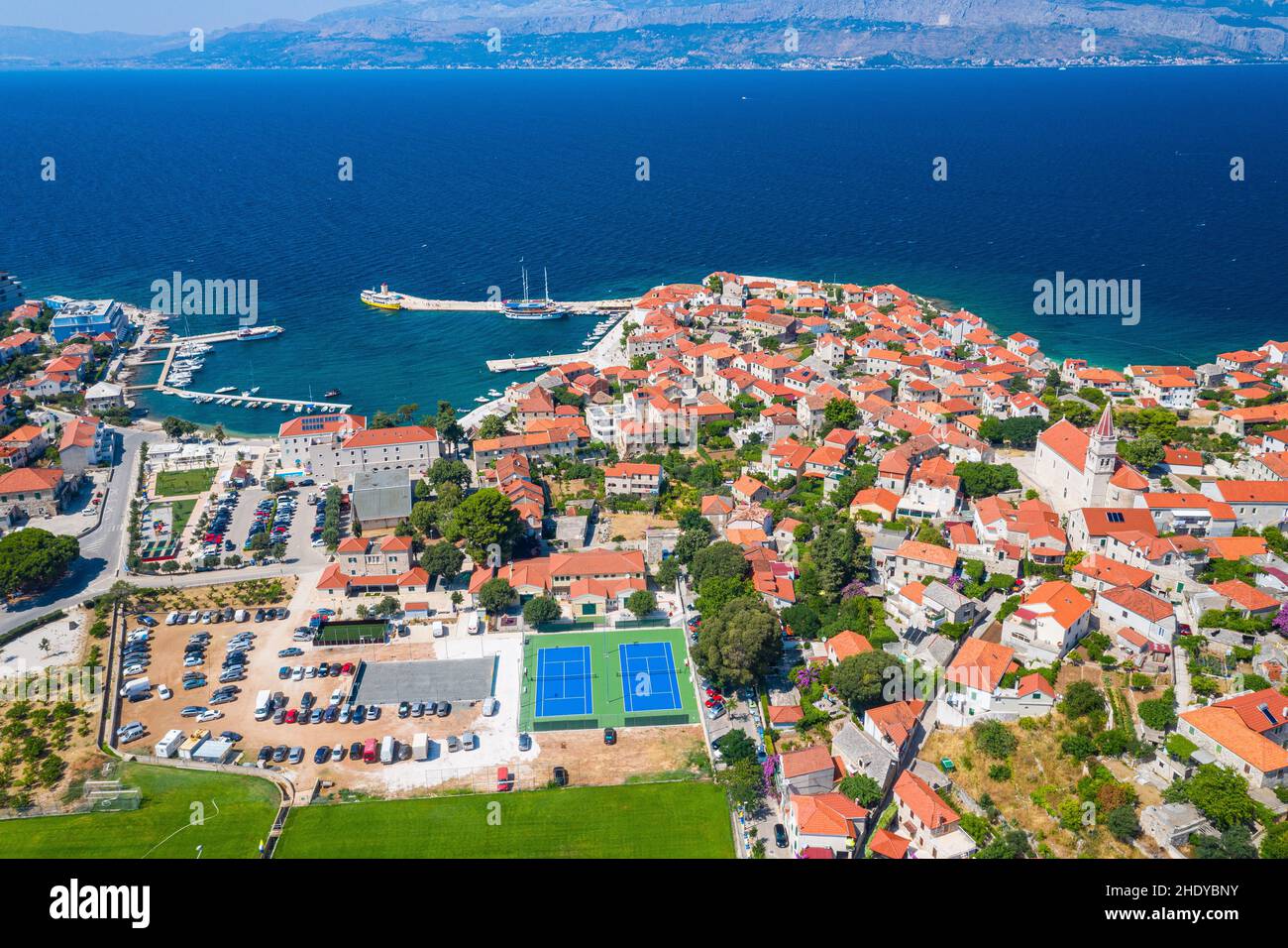 Postira, island Brač Stock Photo - Alamy