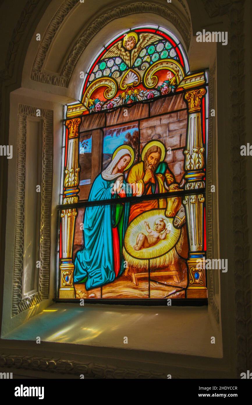 church window, nativity scene, church windows, nativity scenes Stock ...