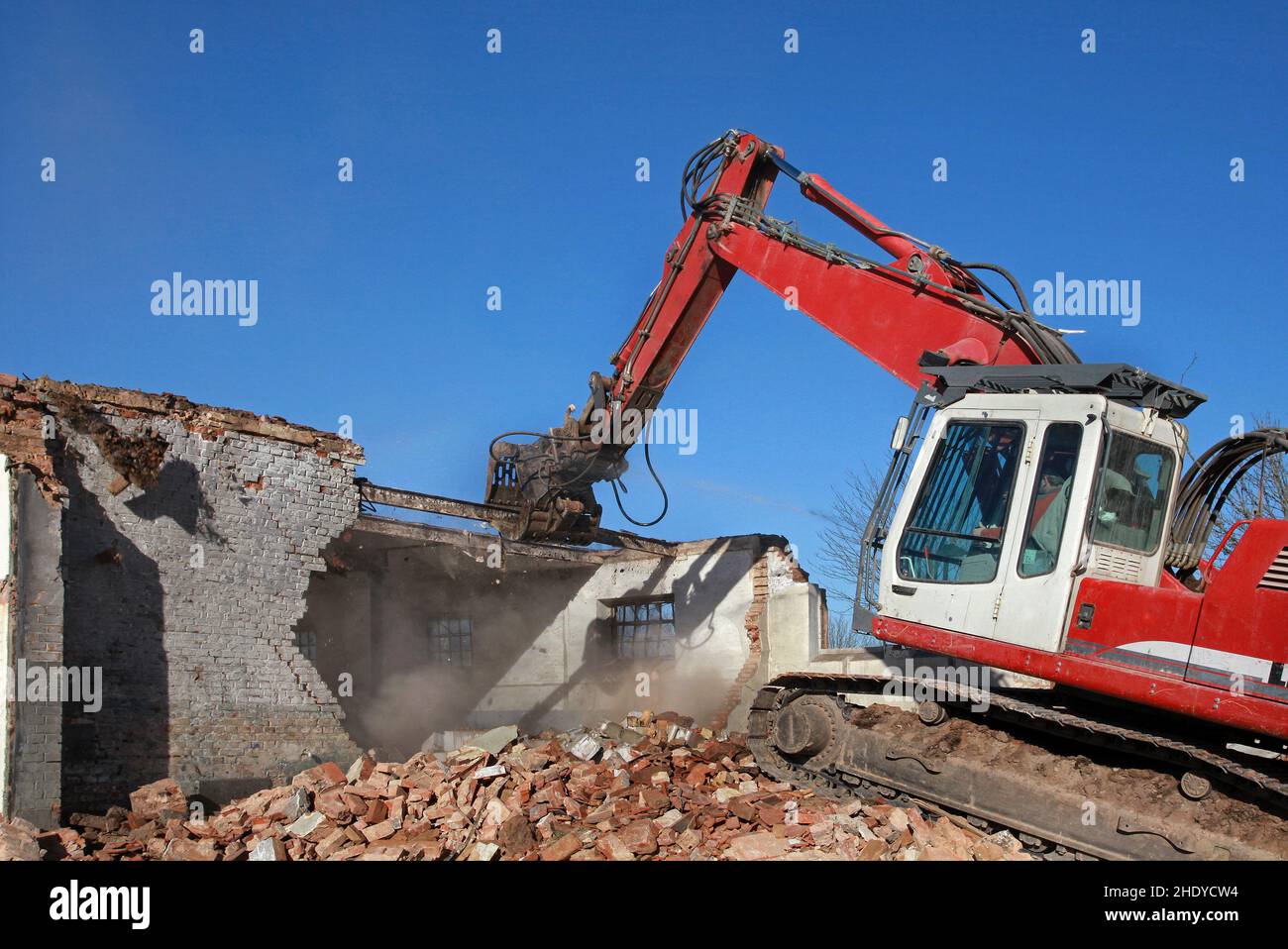 excavator, demolition, demolition work, earth movers, demolitions Stock ...