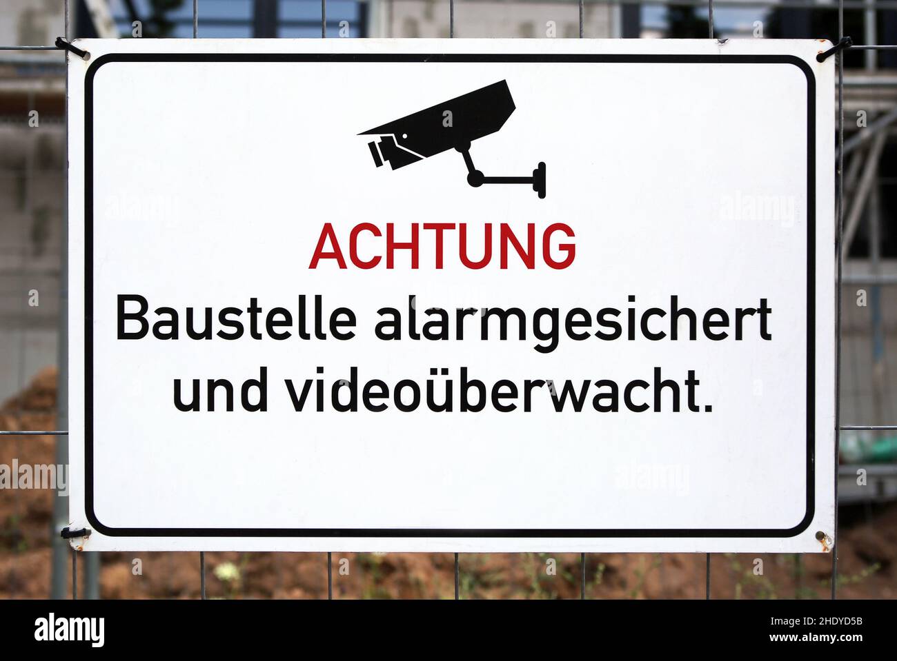 monitoring, site sign, site signs Stock Photo - Alamy