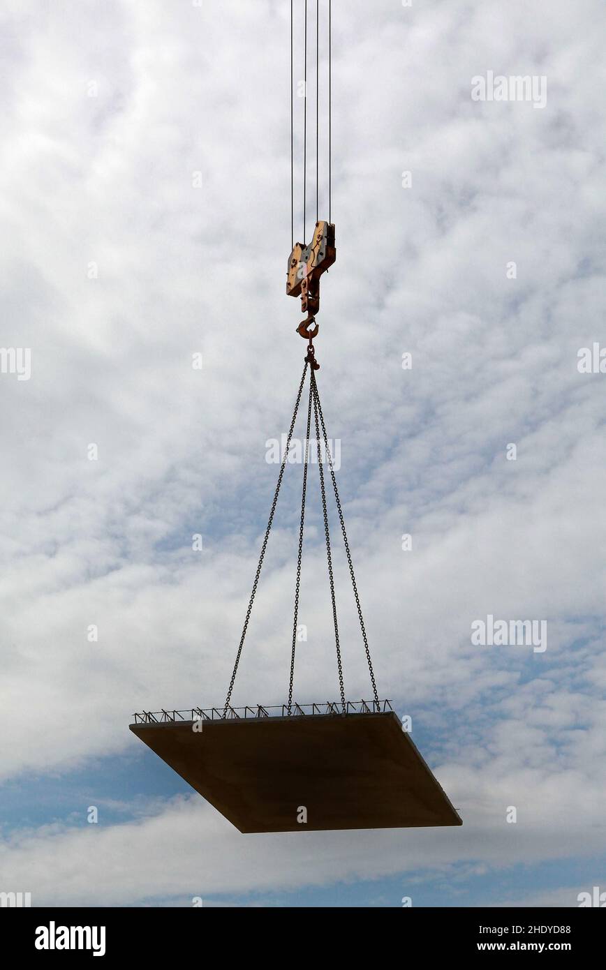 crane, concrete slab, cranes, concrete slabs Stock Photo - Alamy