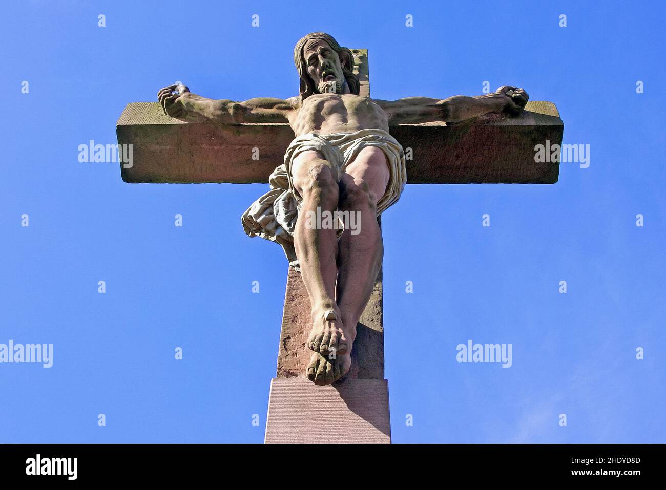 stone cross, christ figure, christ figures Stock Photo - Alamy