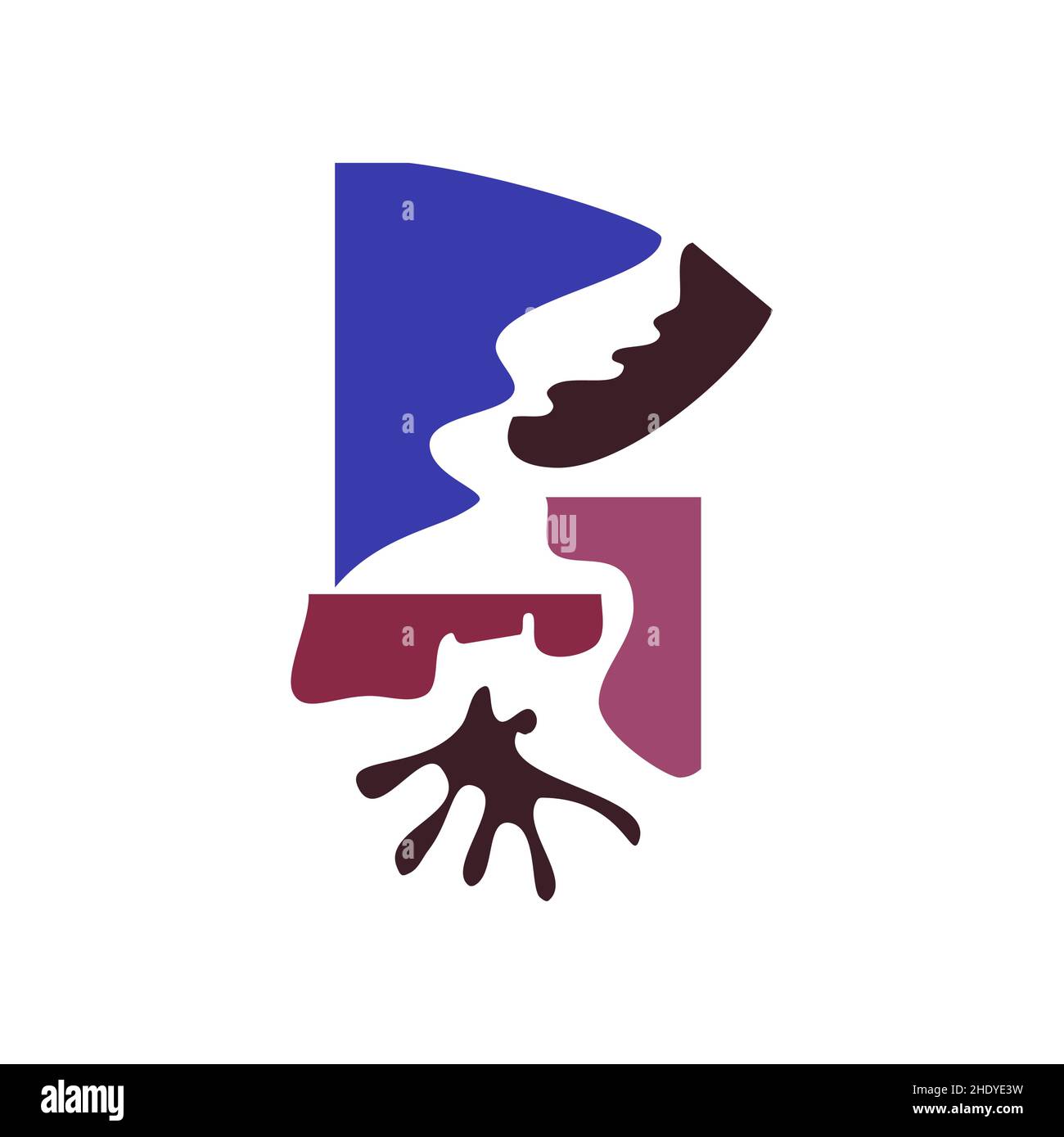 Modern abstract geometric shapes arrangement on white Stock Vector ...