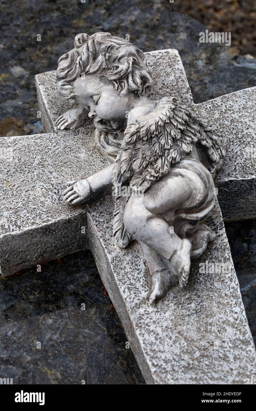 resting place, angel figurine, grave angels, resting places, angel figurines, grave angel Stock ...