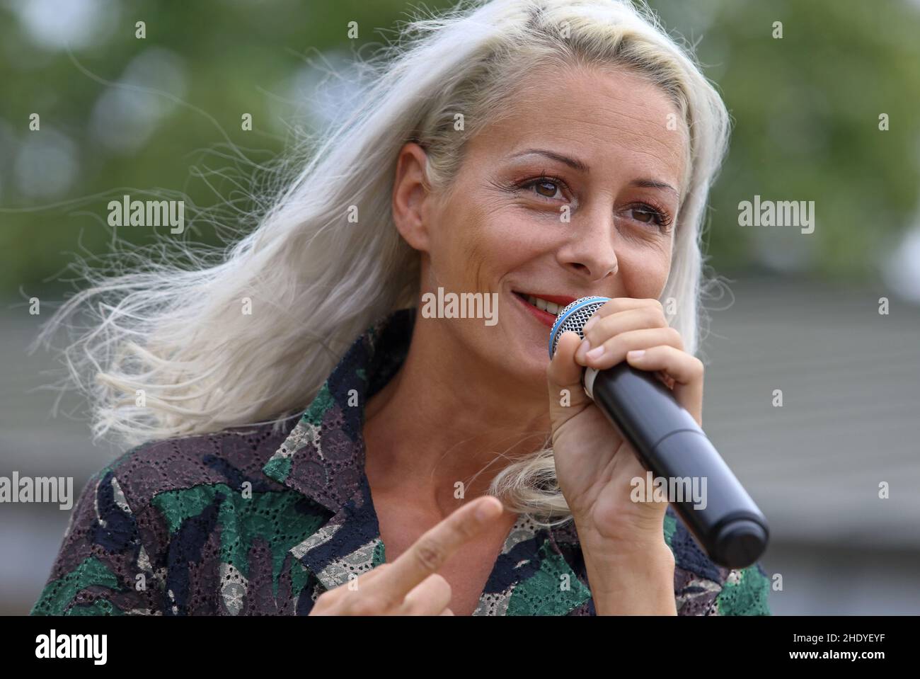 pop singer, nadine fischer Stock Photo - Alamy