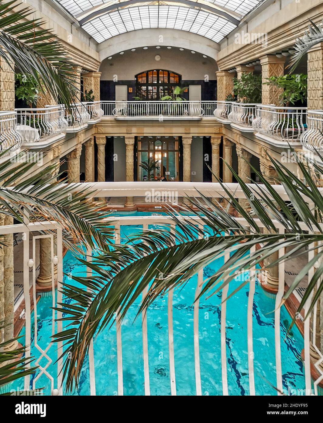 Amazing architecture and indoor swimming pool at Gellert spa in ...