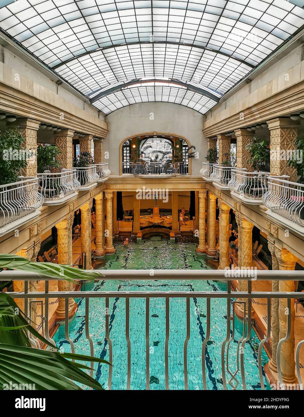 Amazing architecture and indoor swimming pool at Gellert spa in ...