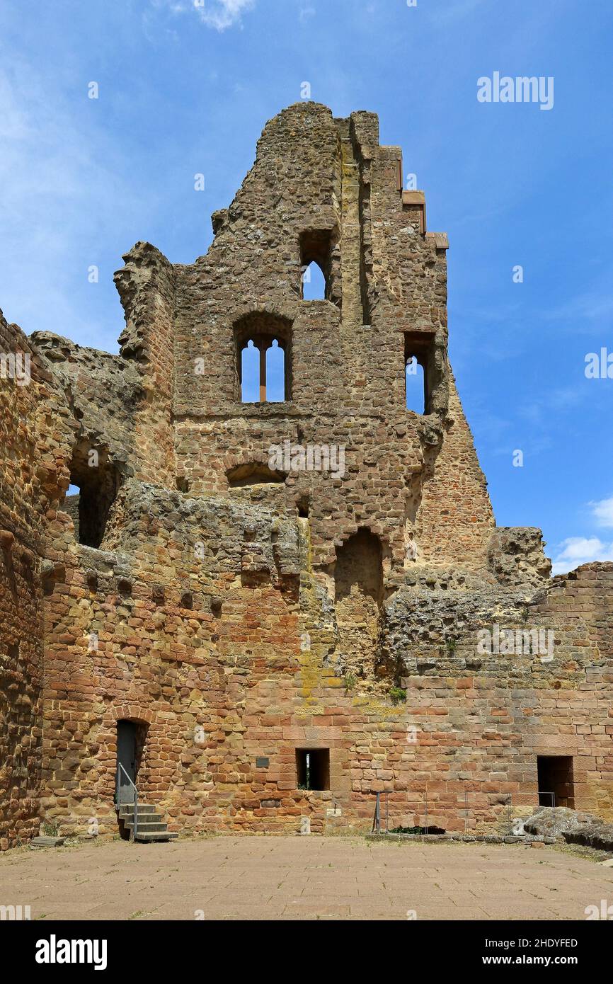 ruins, neuleiningen castle, ruin Stock Photo - Alamy