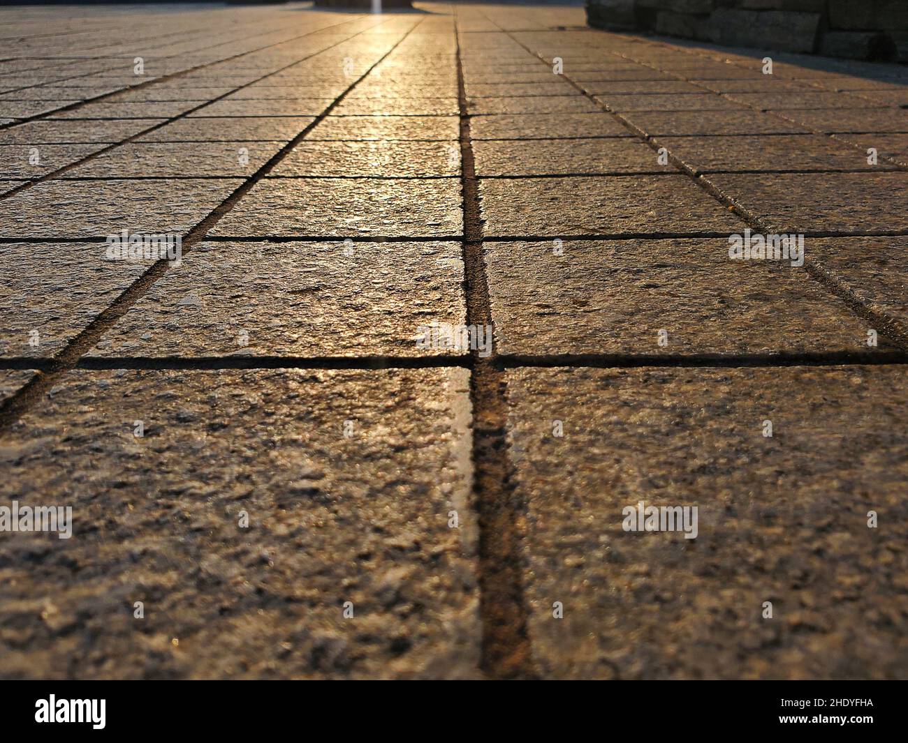 Stone foot path during the evening sun Stock Photo - Alamy