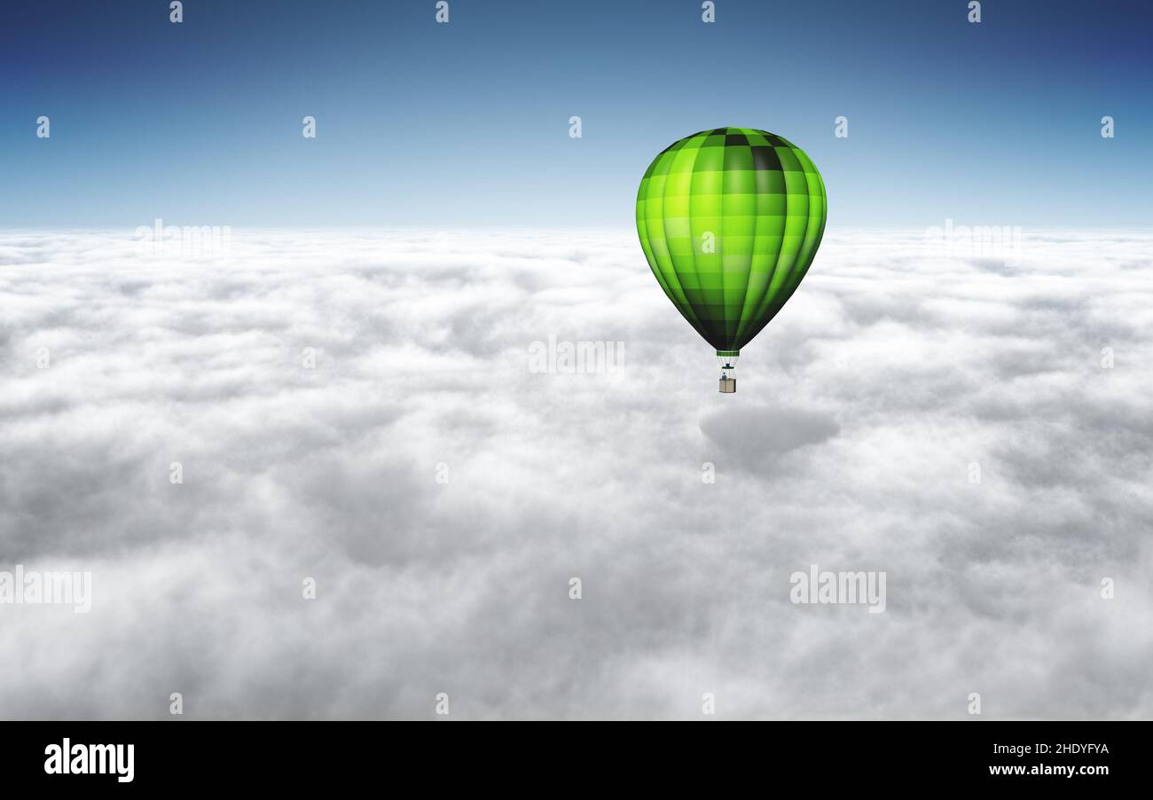 flying, freedom, above the clouds, hot air balloon, fly, to fly ...