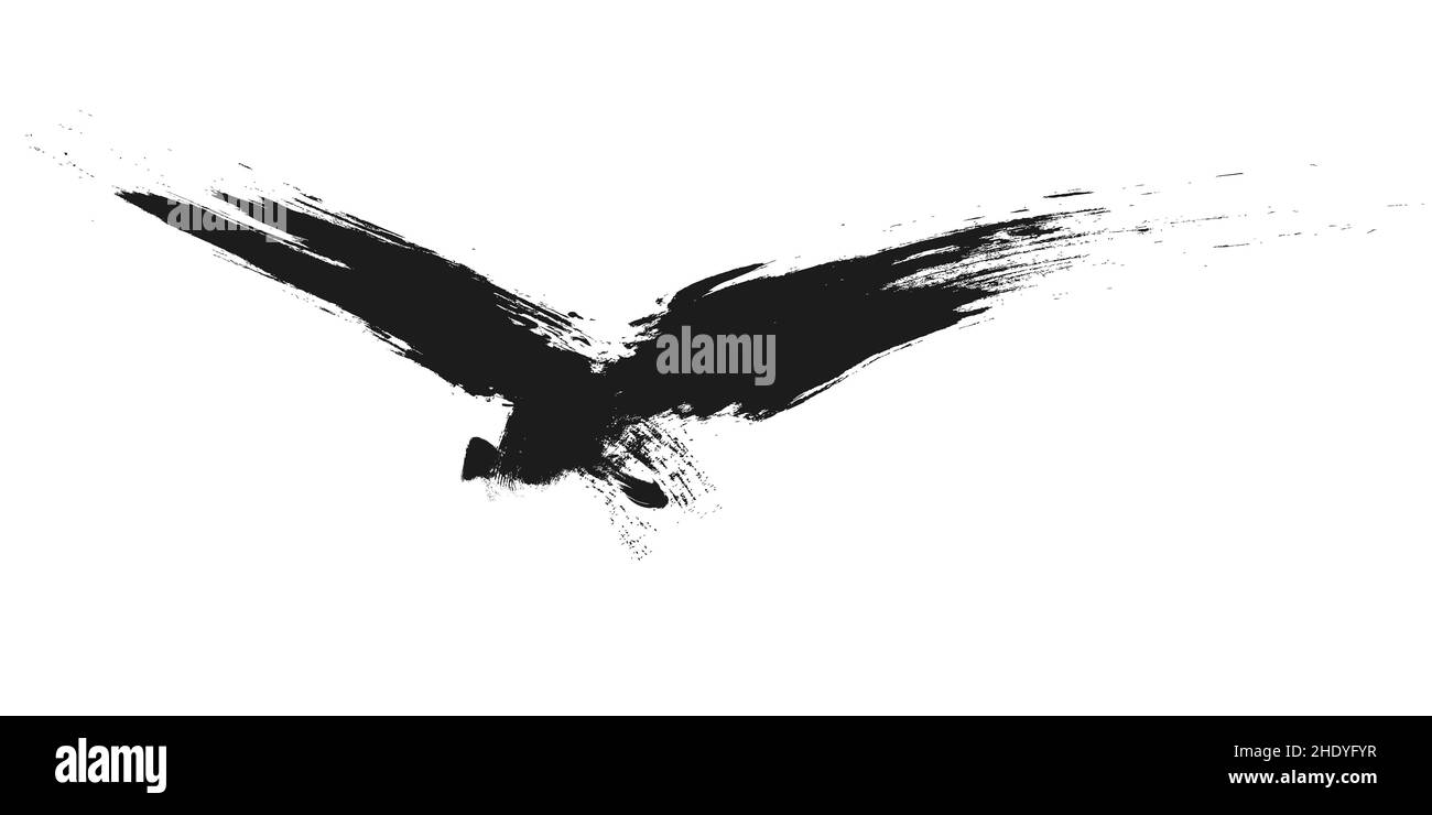 bird, silhouette, stroke, birds, silhouettes, strokes Stock Photo - Alamy