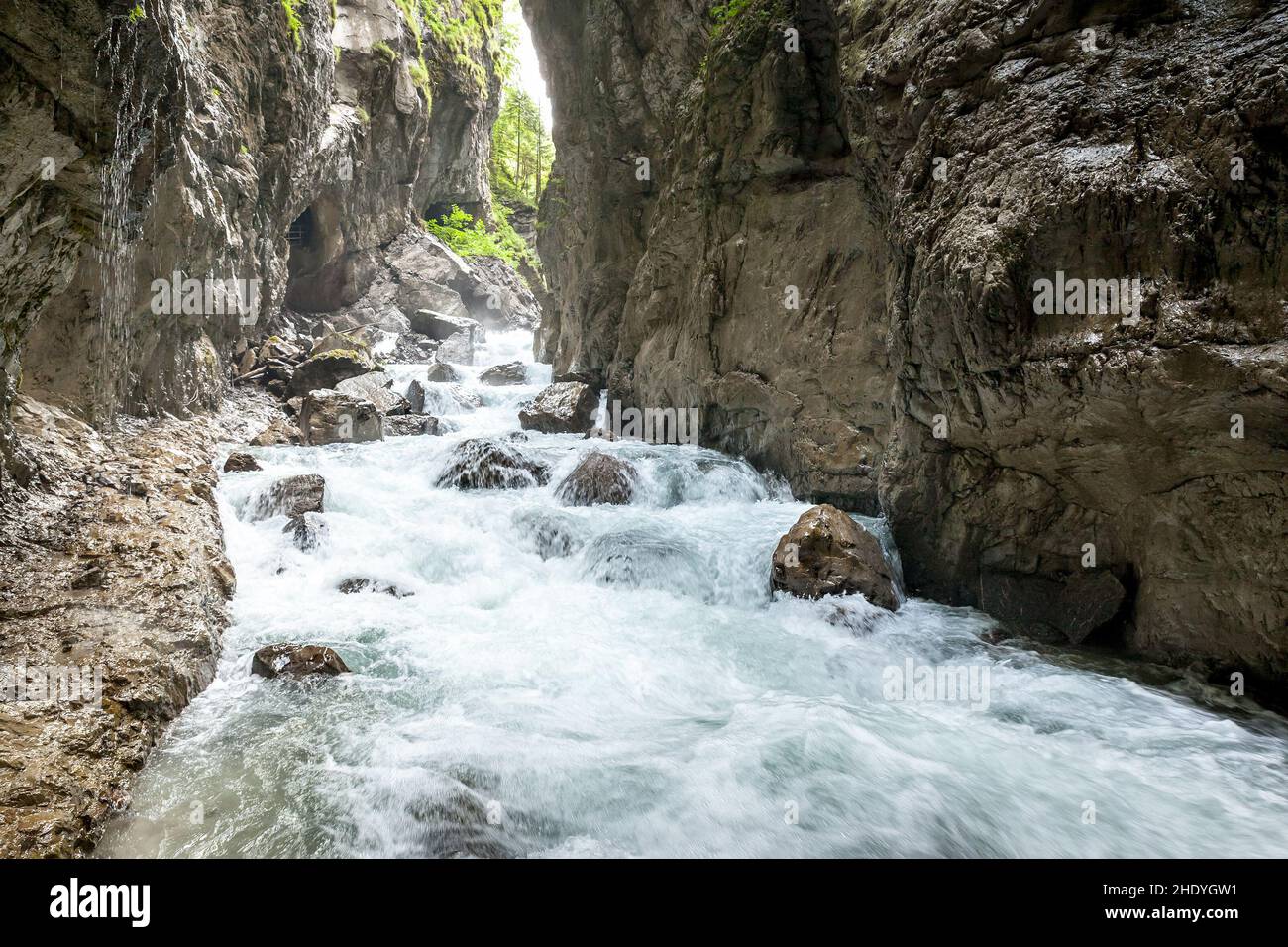 mountain river, partnachklamm, partnach, mountain rivers, river Stock ...