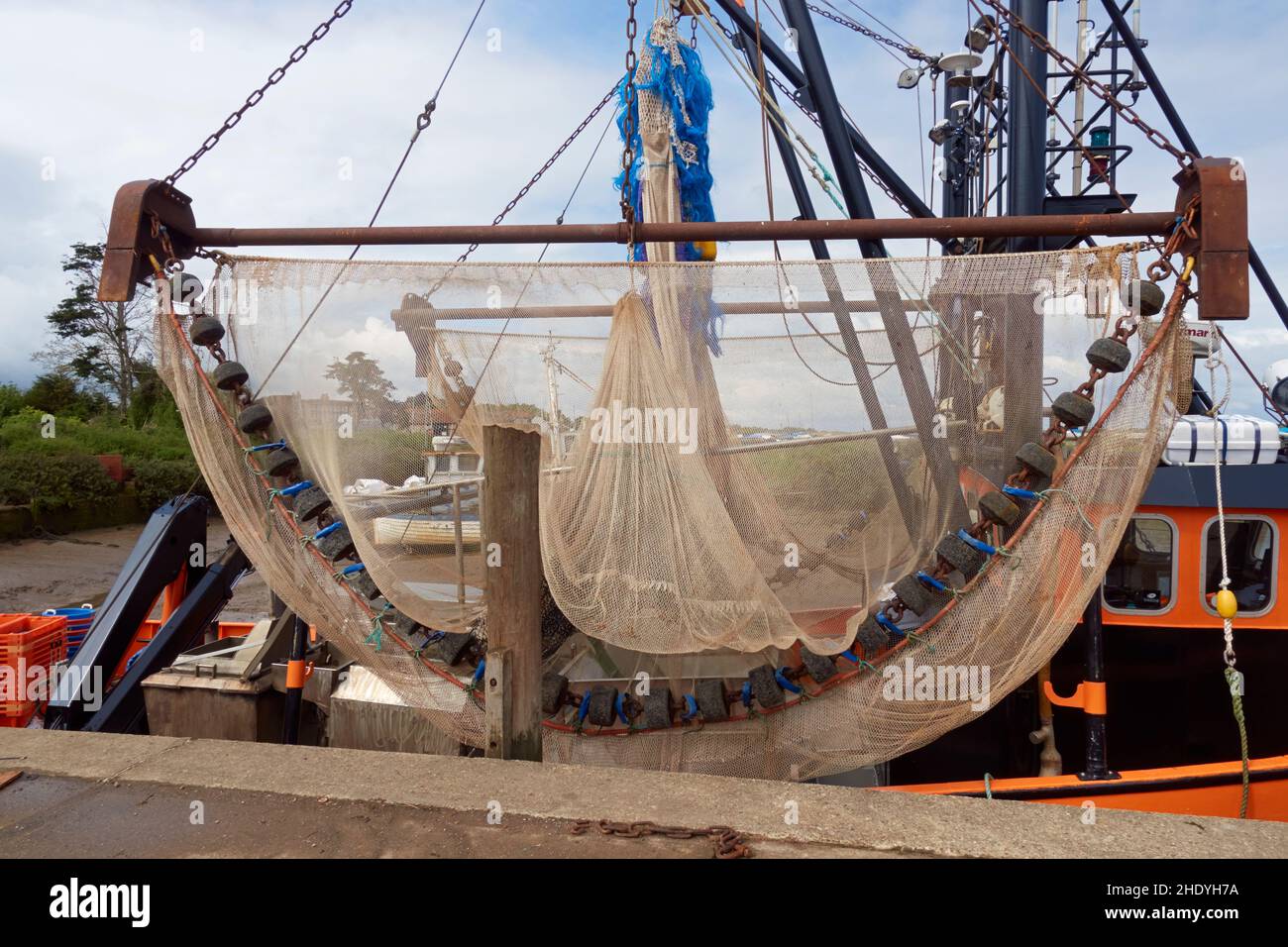The beam trawler 'Sea Dog' (BN2) moored at Brancaster Staithe Quay ...