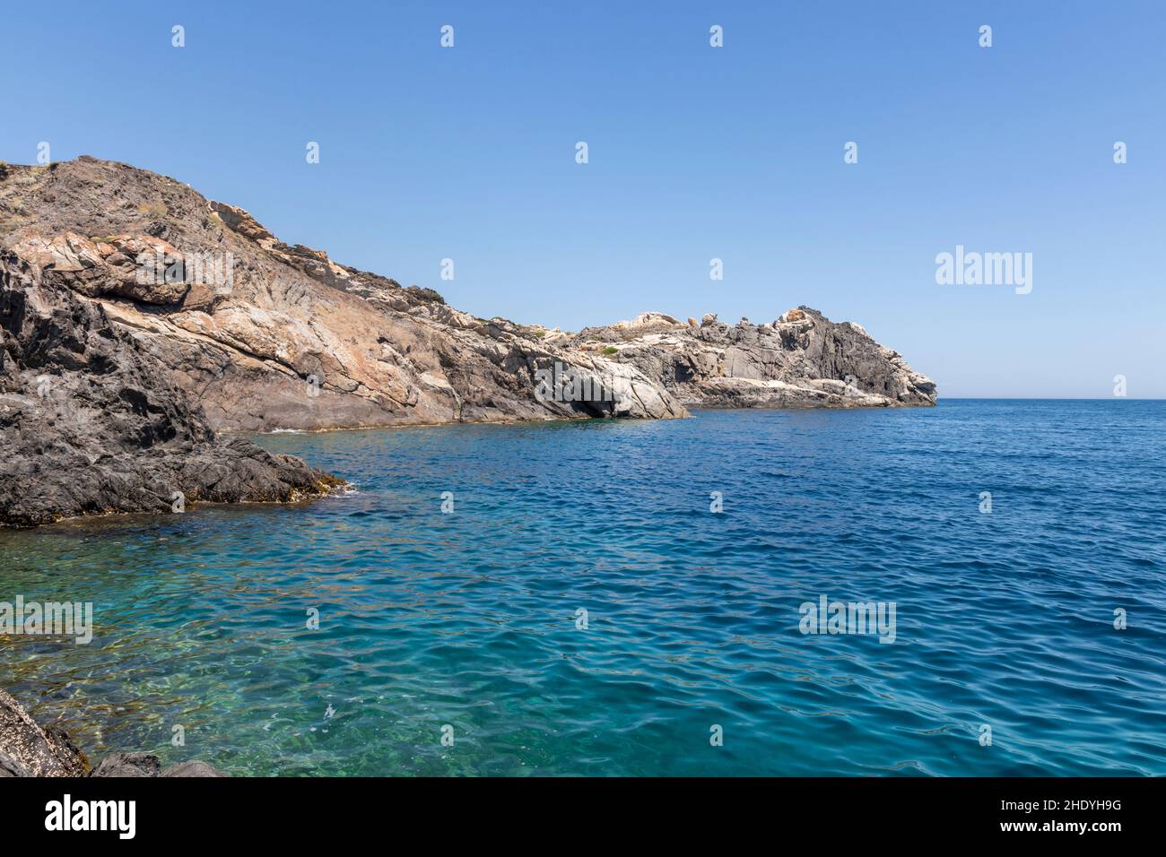 landscape of cap de creus on the spanish costa brava a sunny day Stock ...
