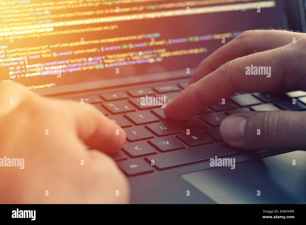typing, coding, coder, stenographer Stock Photo - Alamy
