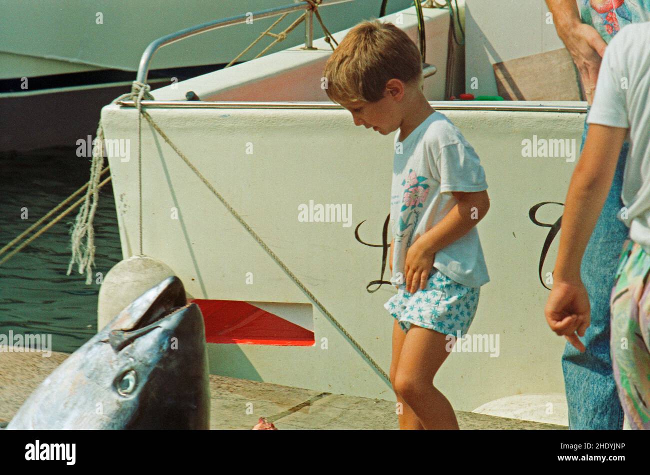Retro child fish hi-res stock photography and images - Alamy