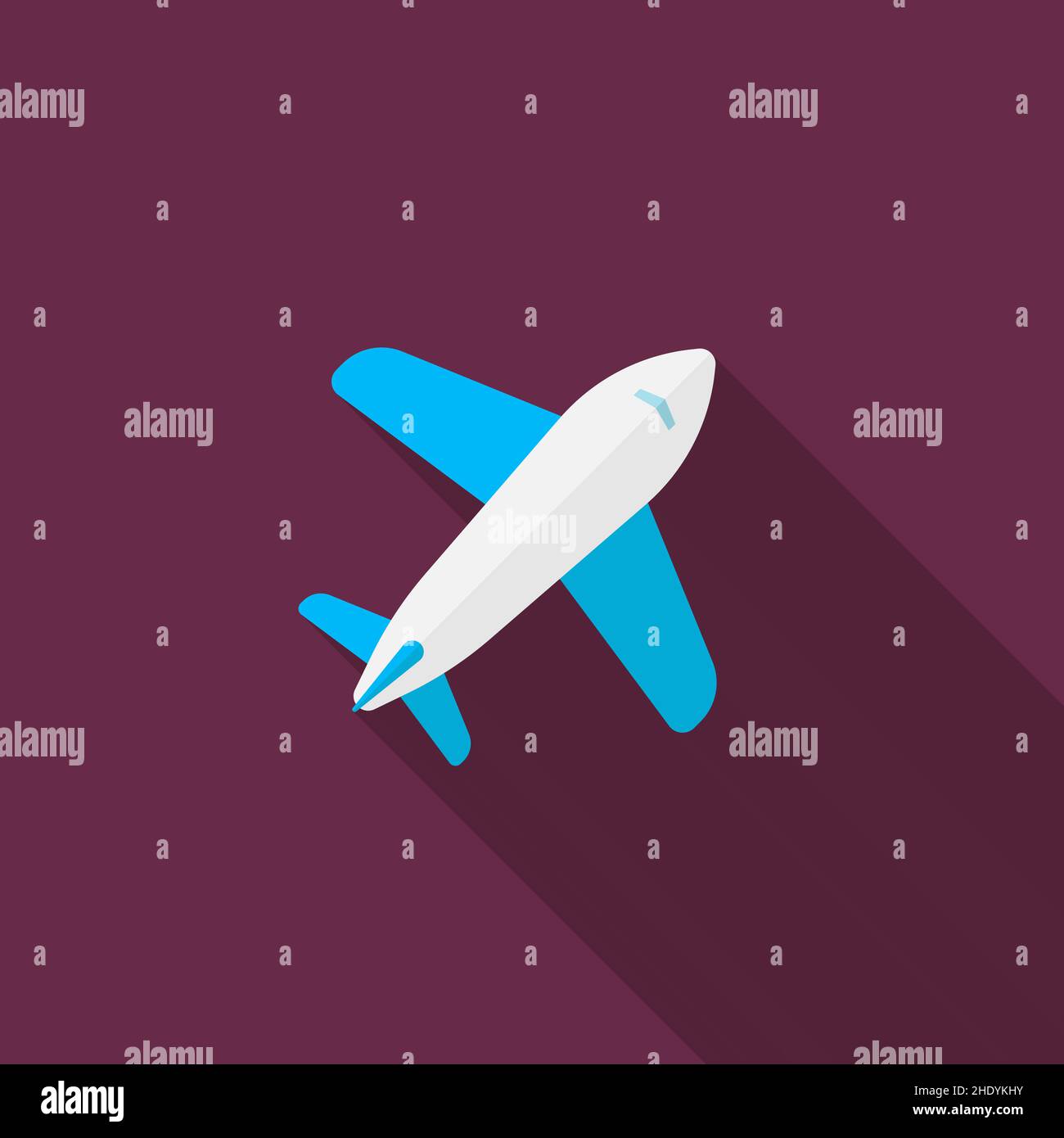 airplane vector icon symbol, transportation, flat design, long shadow ...