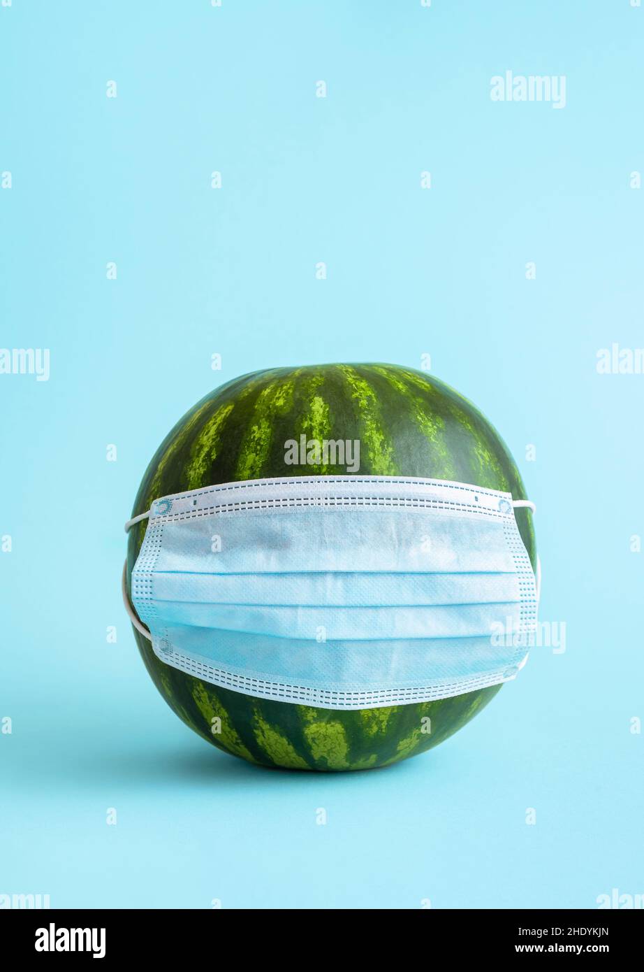 watermelon, mouth and nose protection, watermelons Stock Photo - Alamy