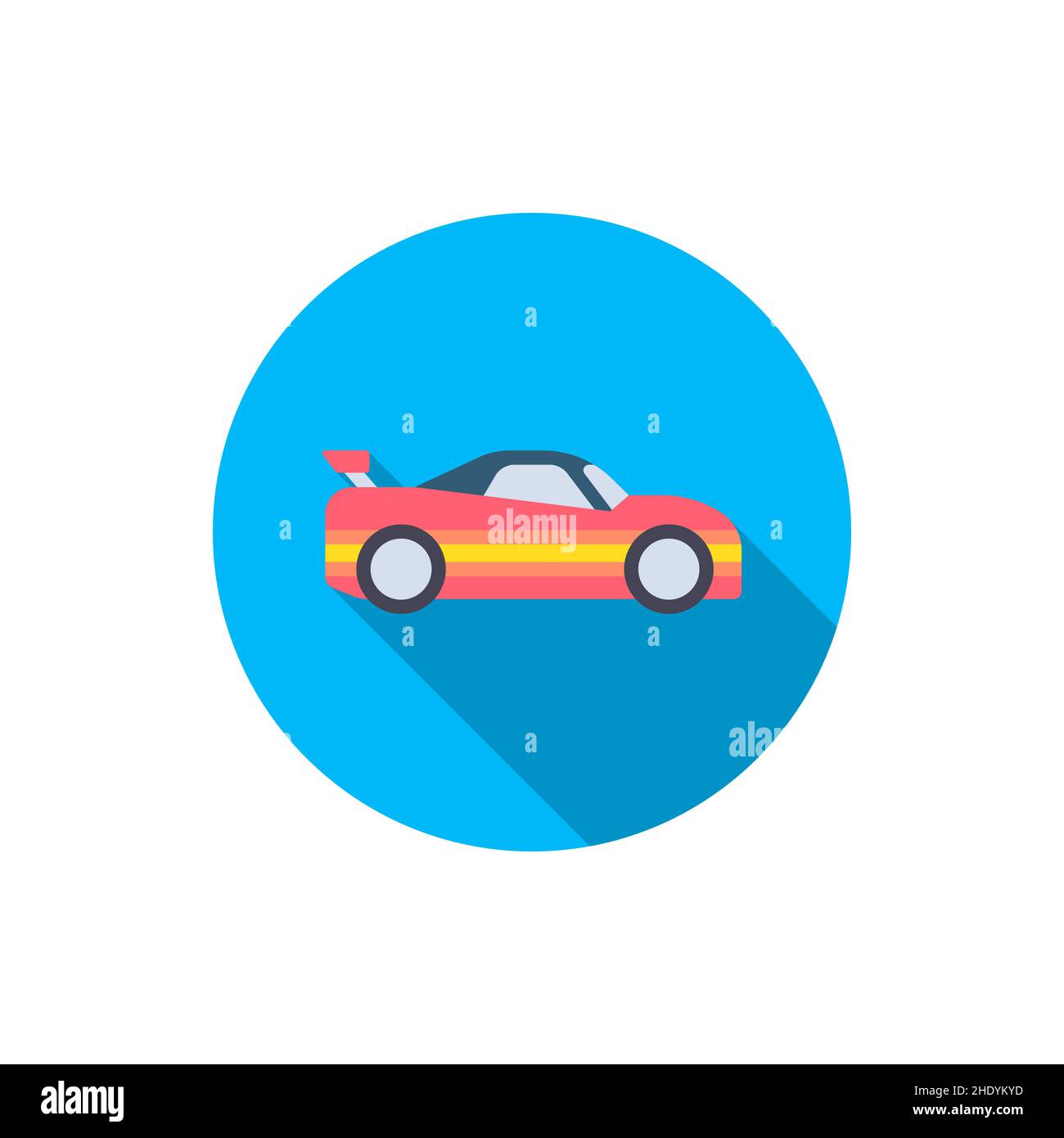 dragster vector icon drag racing, flat design, long shadow Stock Vector ...