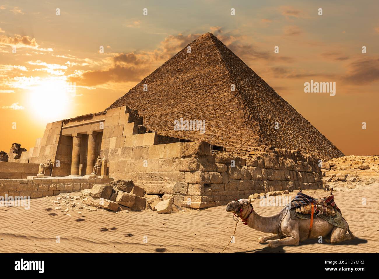 pyramid shape, camel, pyramid shapes, camels Stock Photo - Alamy