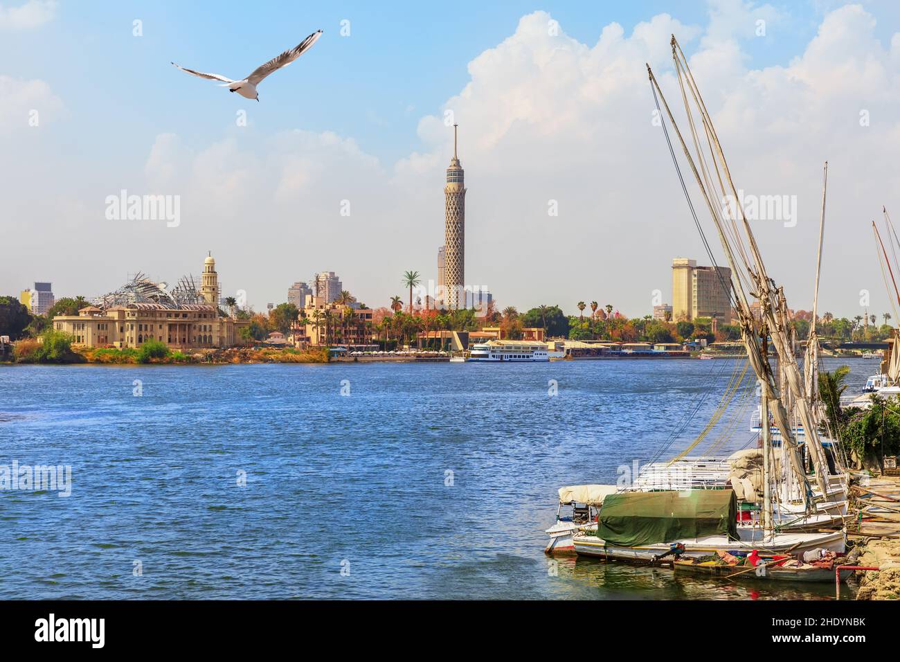 television tower, nile river, cairo, television towers, nile, nile ...