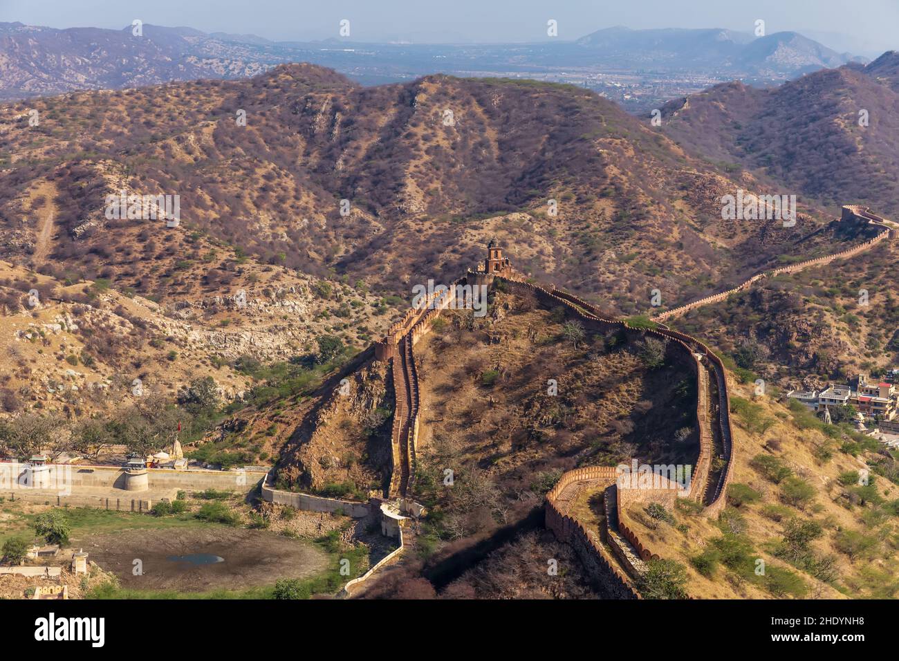 amber fort, mountain fortress, aravalli mountains, amber forts Stock ...