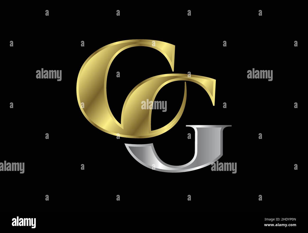 Initial Letter C G Logo Design Vector. Graphic Alphabet Symbol For ...