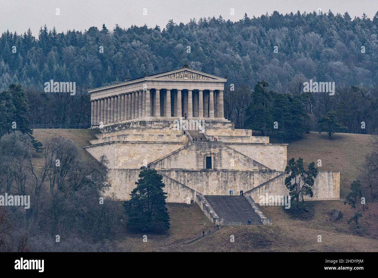 Donaustauf, Germany. 07th Jan, 2022. The Valhalla near Regensburg. The ...
