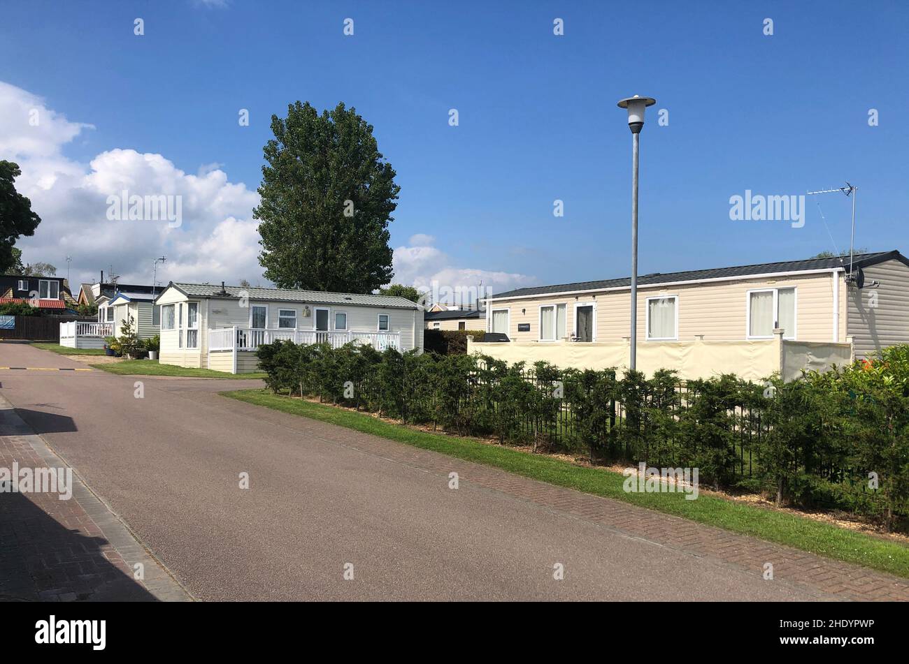 Static Caravans at a Holiday Park at Mersea Mersea Island, on the Essex ...
