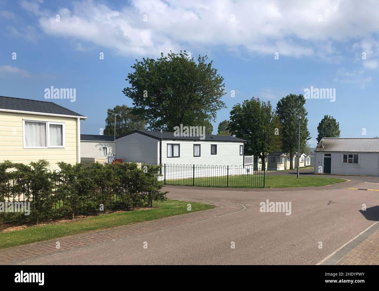 Static Caravans at a Holiday Park at Mersea Mersea Island, on the Essex ...