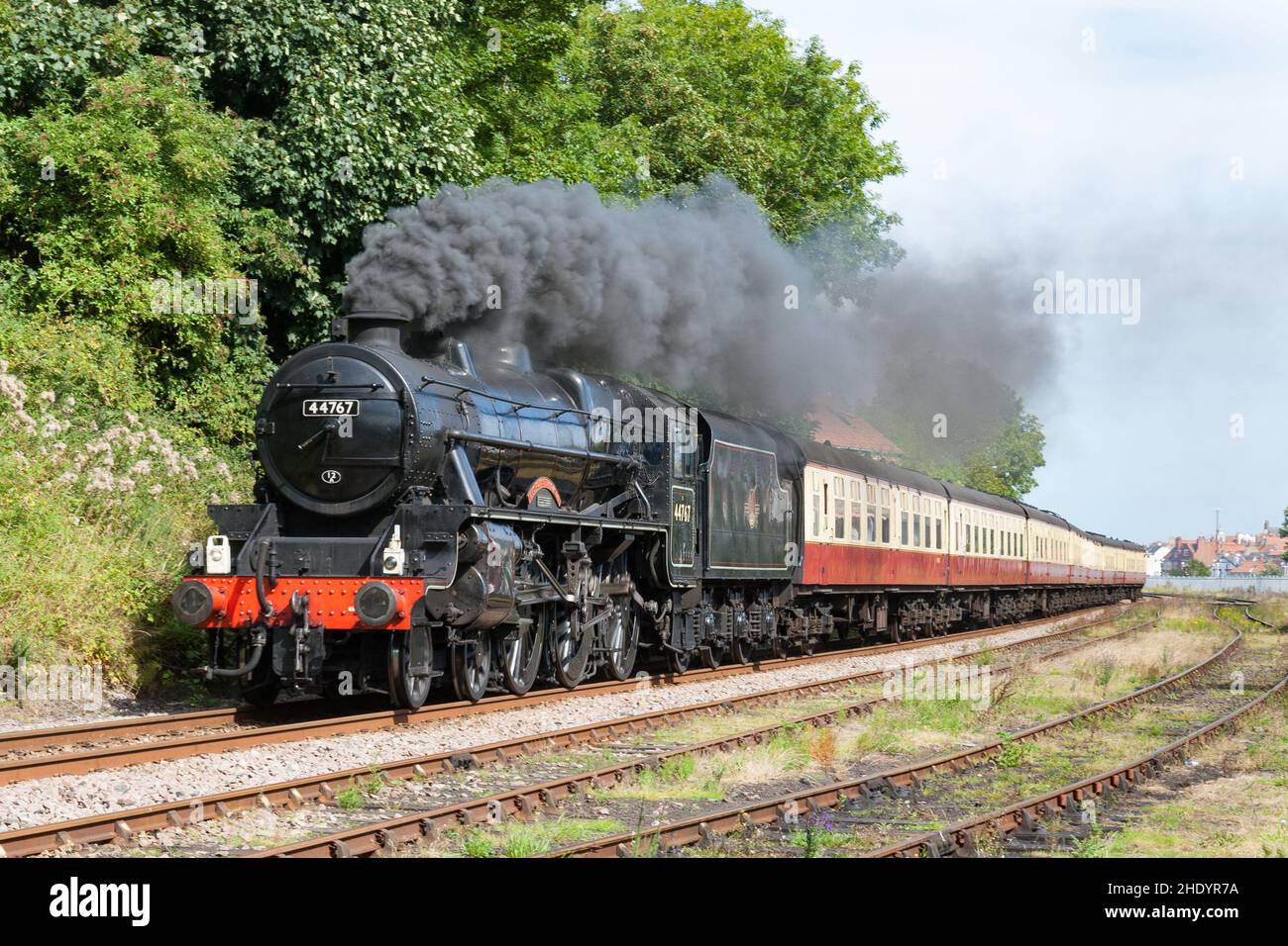 A steam train on the North Yorkshire Moors Railway Stock Photo - Alamy