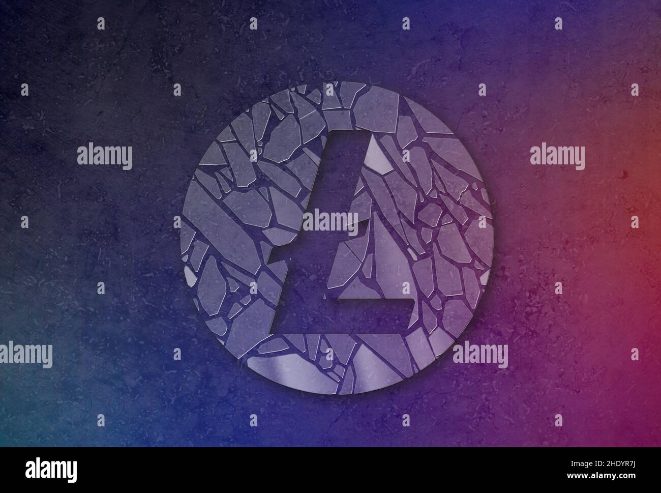 solana cryptocurrency coin on colorful background, cryptocurrency ...